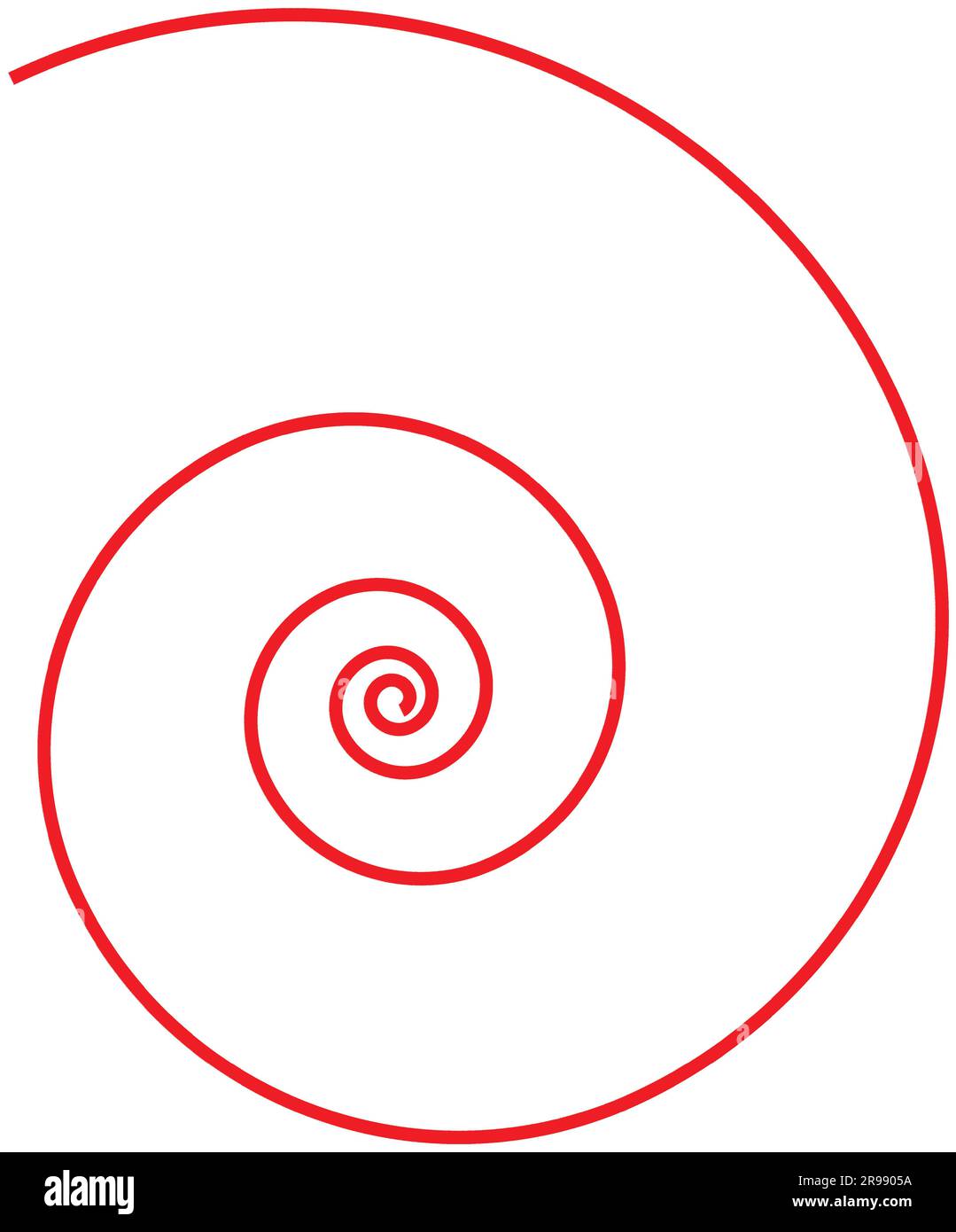 red vector spiral isolated on white Stock Vector Image & Art - Alamy