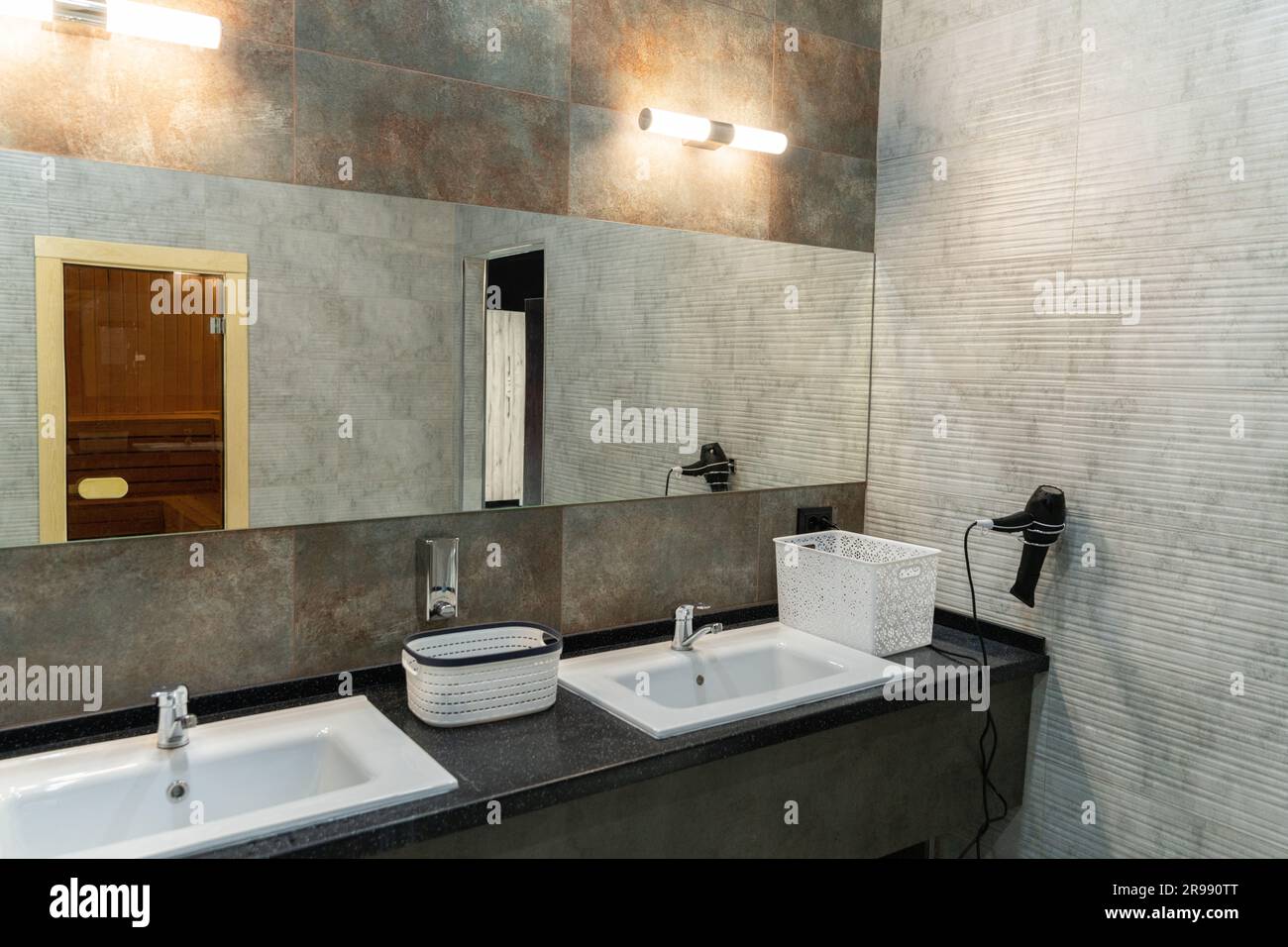 Beautiful modern shower room interior Stock Photo - Alamy