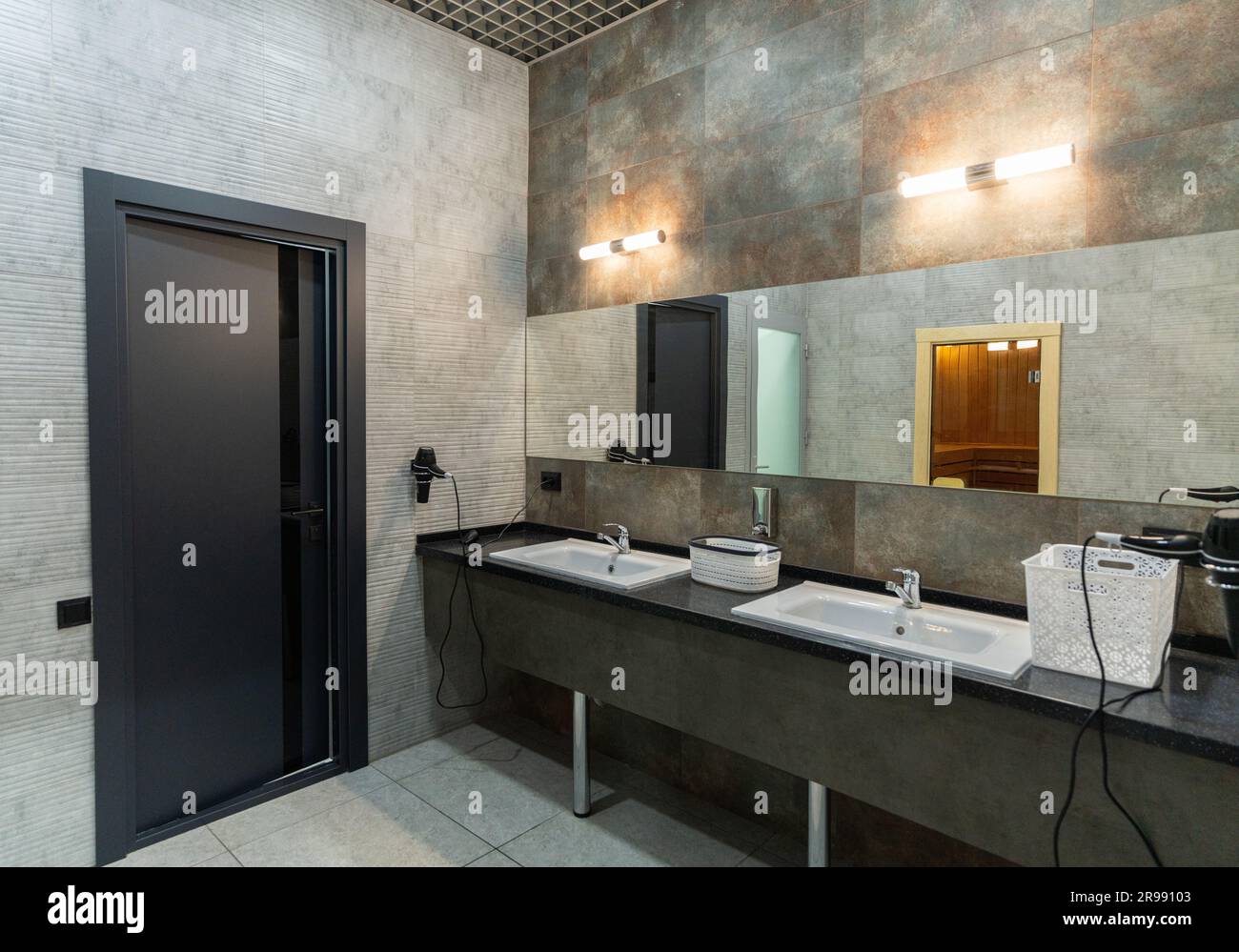 Beautiful modern shower room interior Stock Photo - Alamy