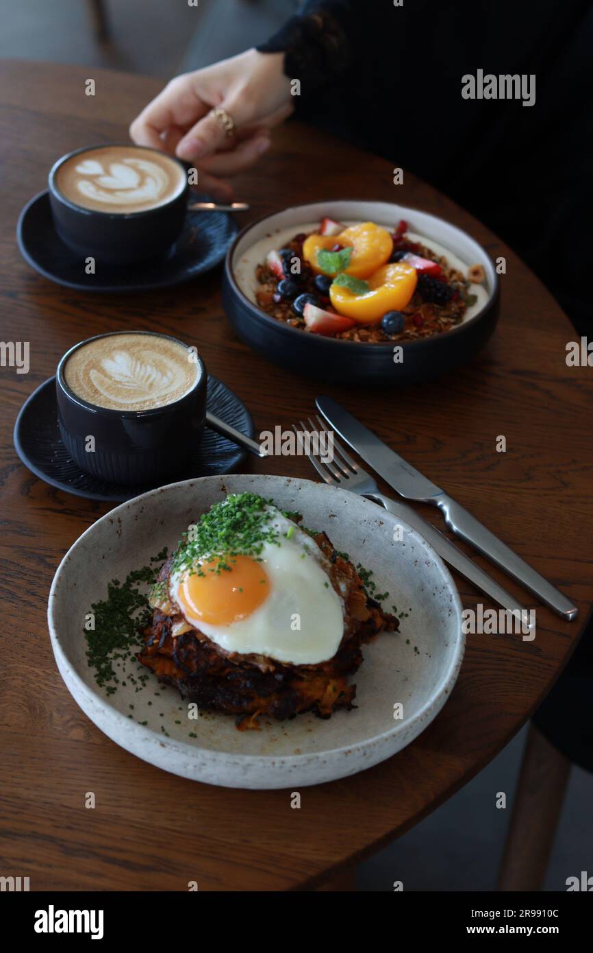 Breakfast with friend Stock Photo - Alamy
