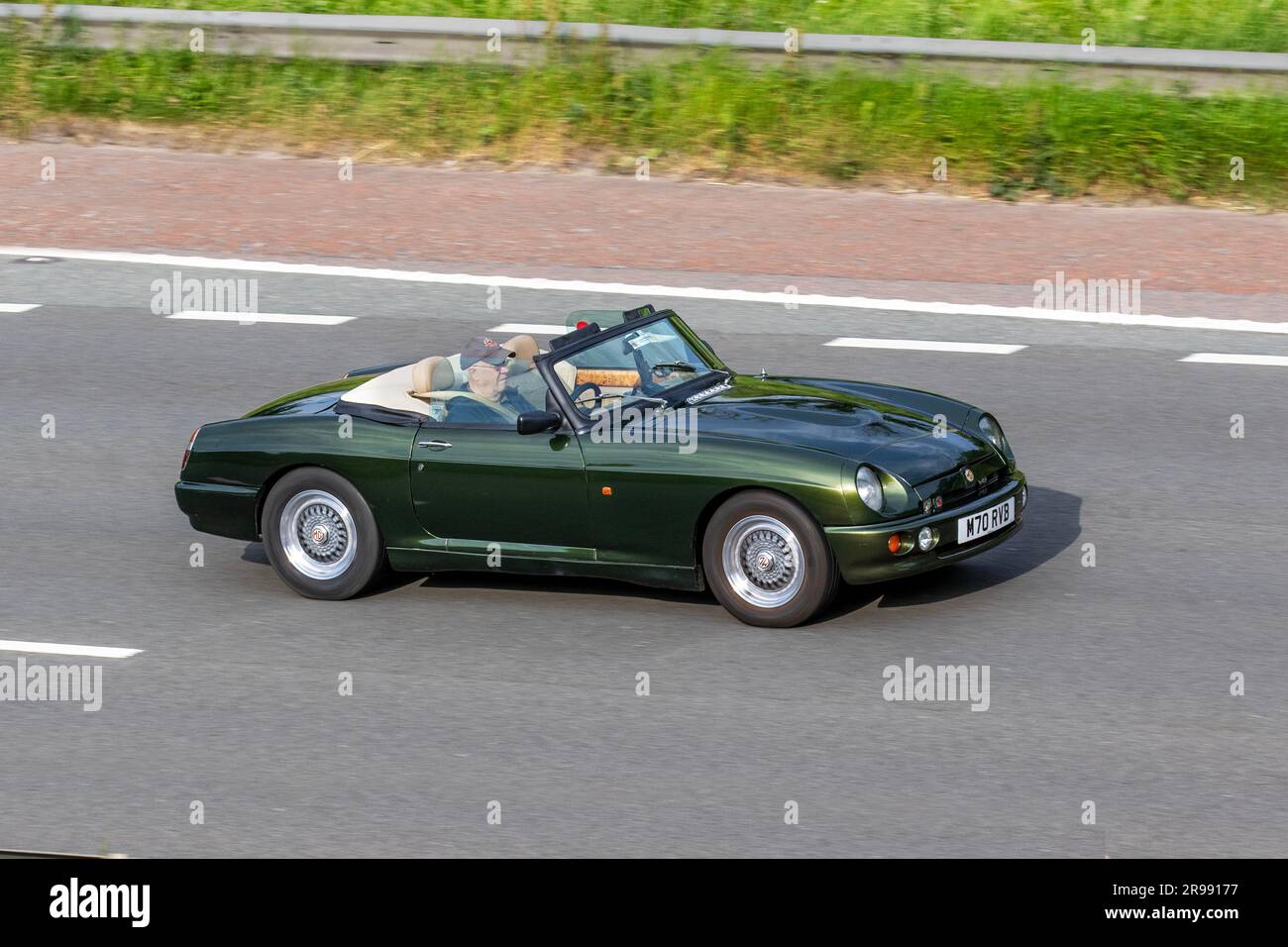 1994 90s nineties Green MG RV8, V8Car Roadster Petrol 4000 cc British ...