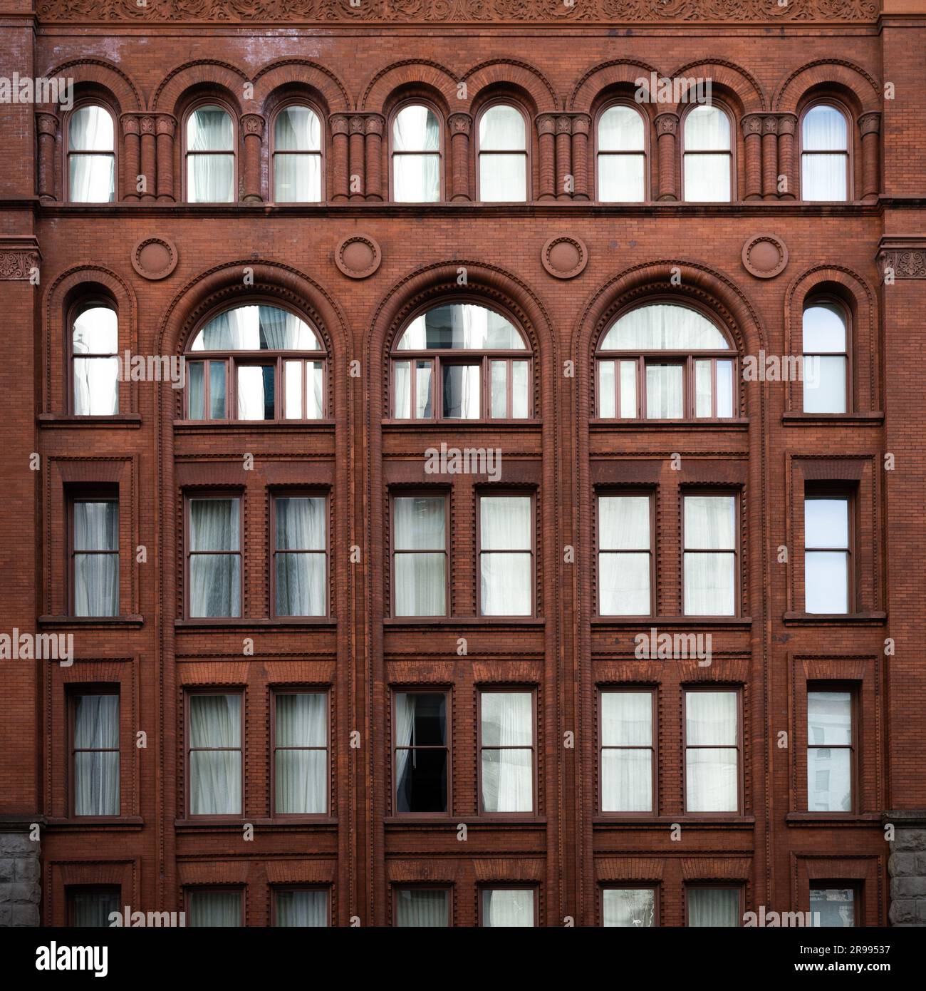 Vaulted facade of the Imperial Hotel (1894), Portland, Oregon, USA ...