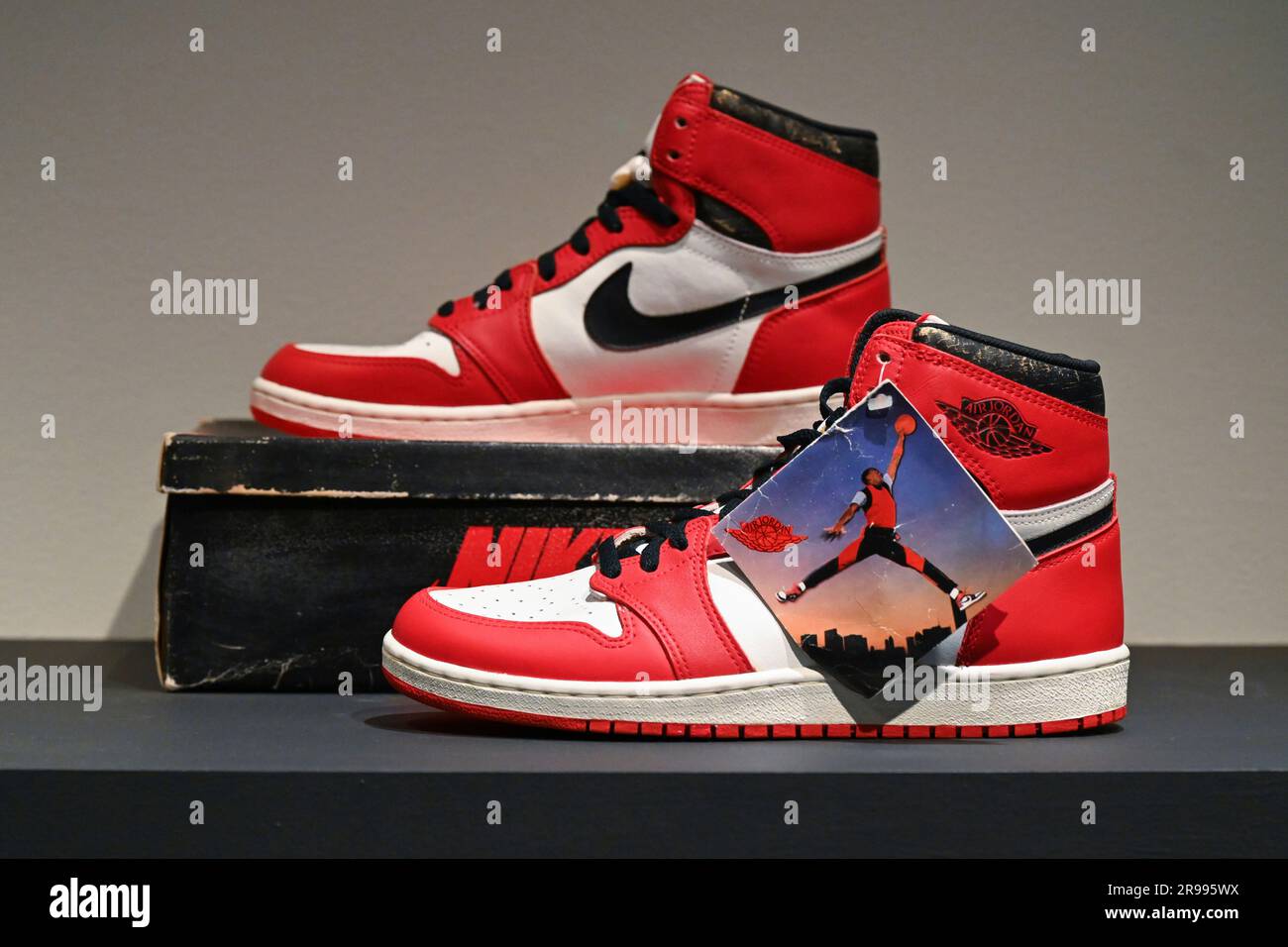 Photo by: NDZ/STAR MAX/IPx 2023 6/24/23 Michael Jordan 'Player Sample' 1985 Air Jordan 1 ...