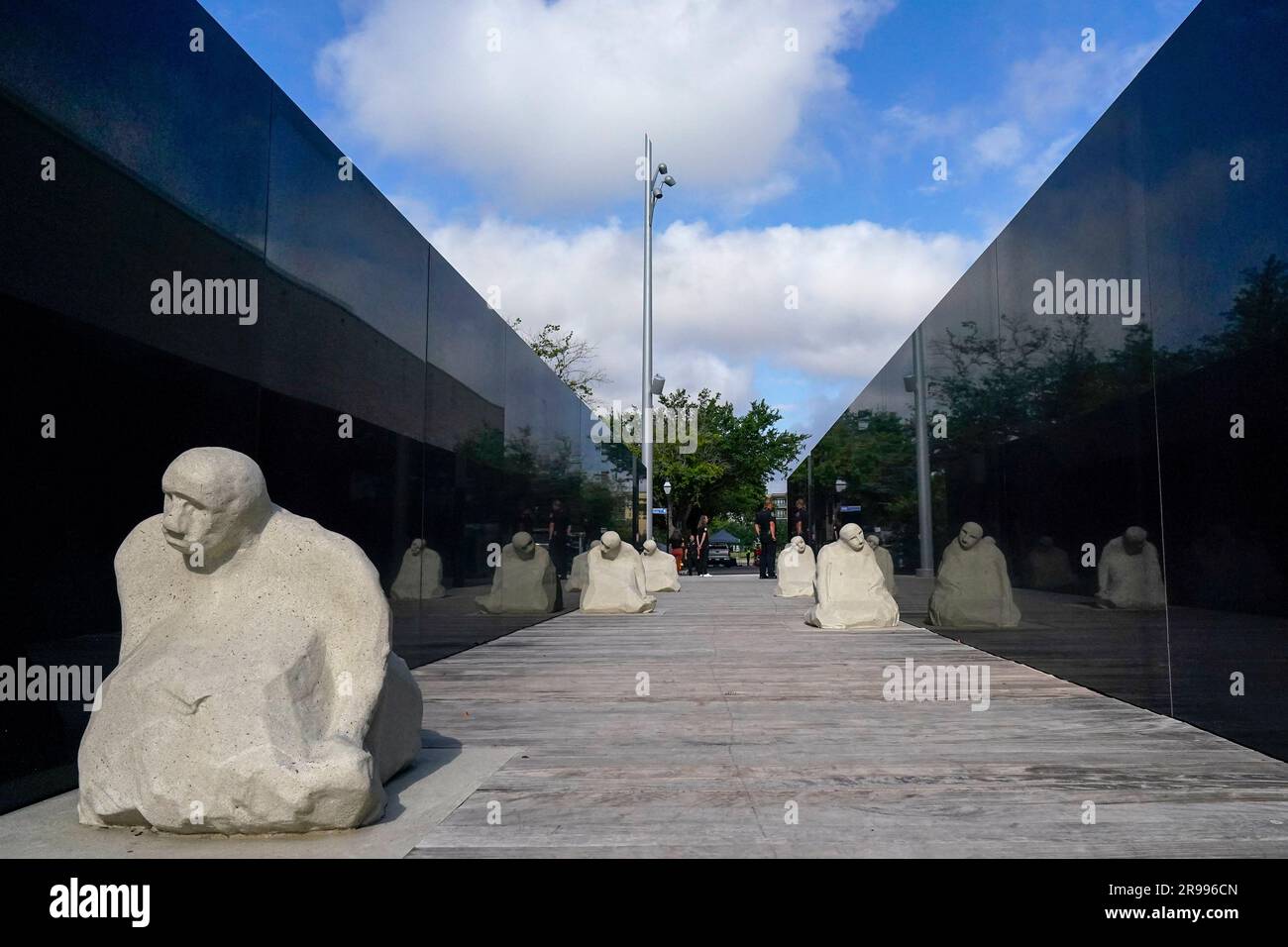 Guests tour the International African American Museum on Friday, June 23, 2023, in Charleston, S ...