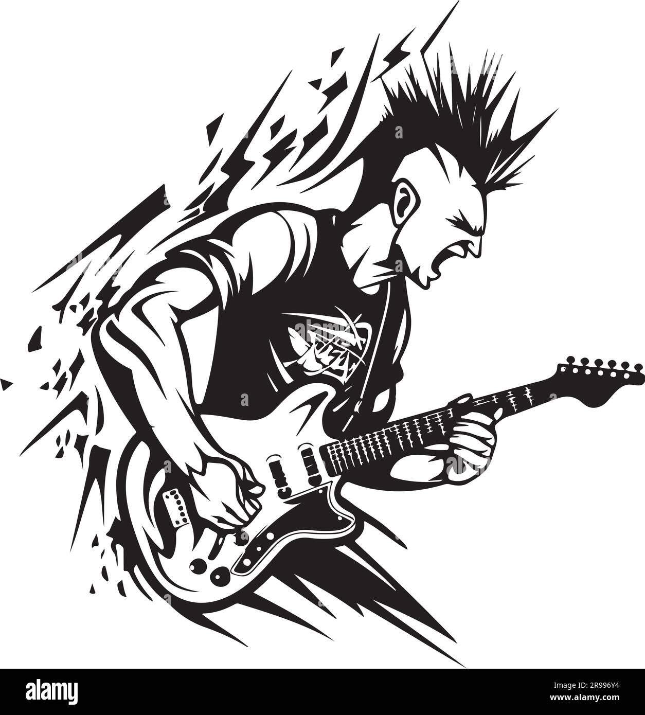 Rock Star Guitar Vector
