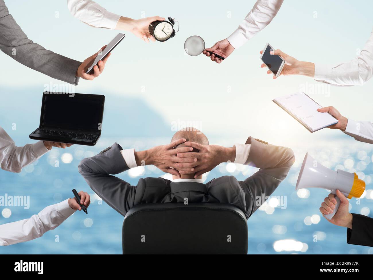 Businessman relaxing work hi-res stock photography and images - Alamy