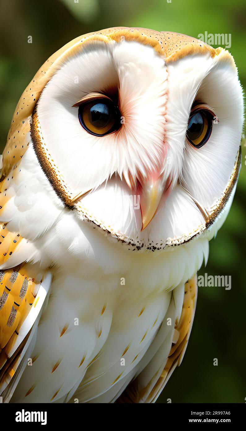 Barn owl face cartoon illustration hi-res stock photography and images ...
