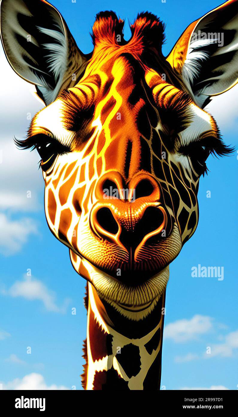 African giraffes cartoon hi-res stock photography and images - Alamy