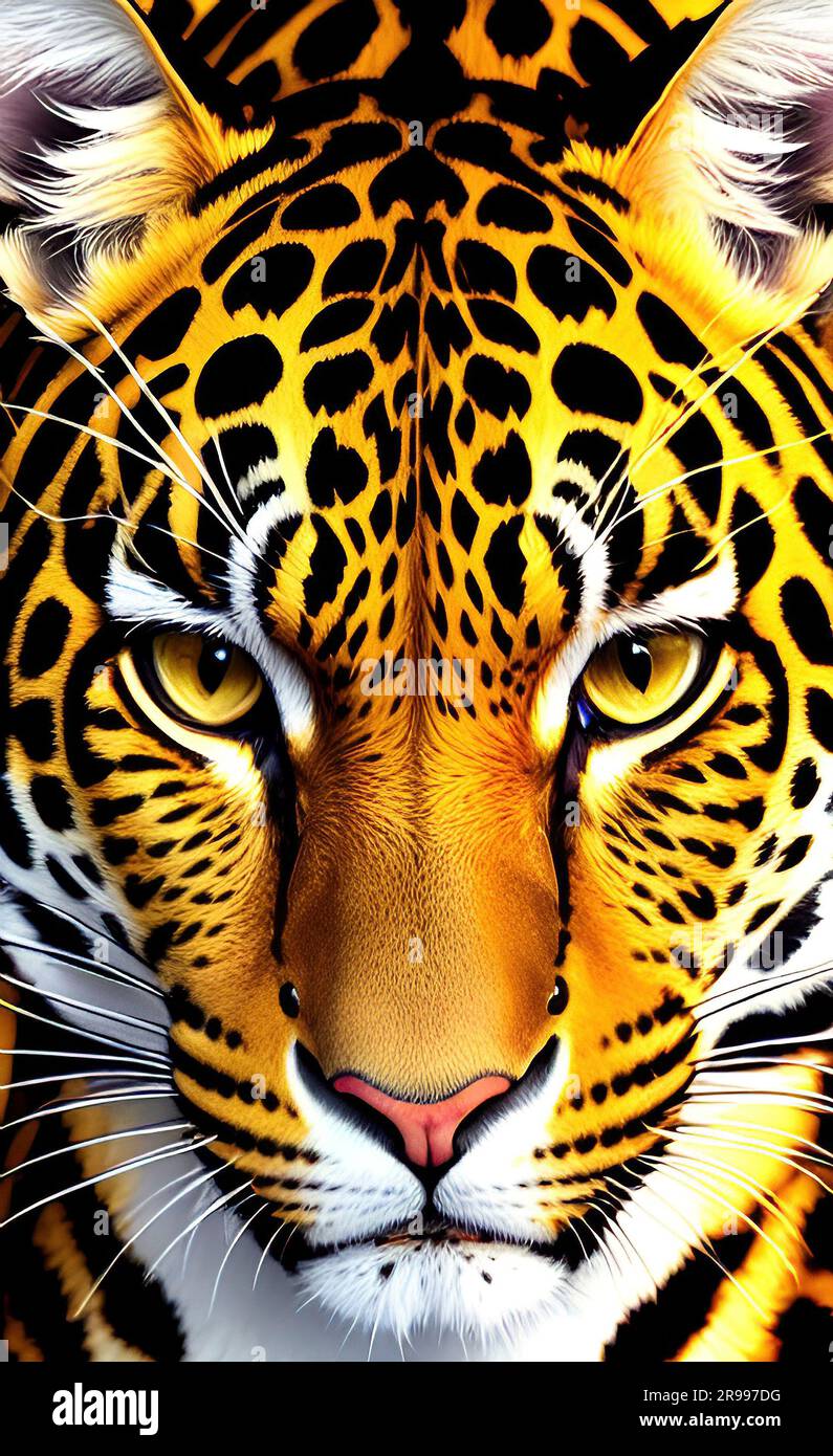 African leopard illustration hi-res stock photography and images - Alamy