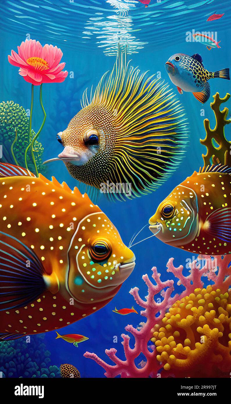 Pufferfish artwork hi-res stock photography and images - Alamy