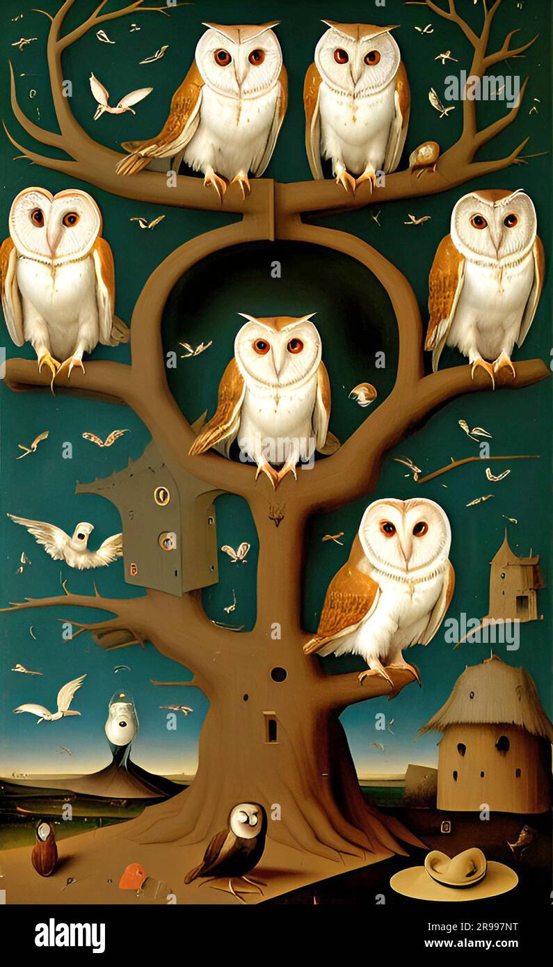 Barn owl eyes illustration hi-res stock photography and images - Alamy