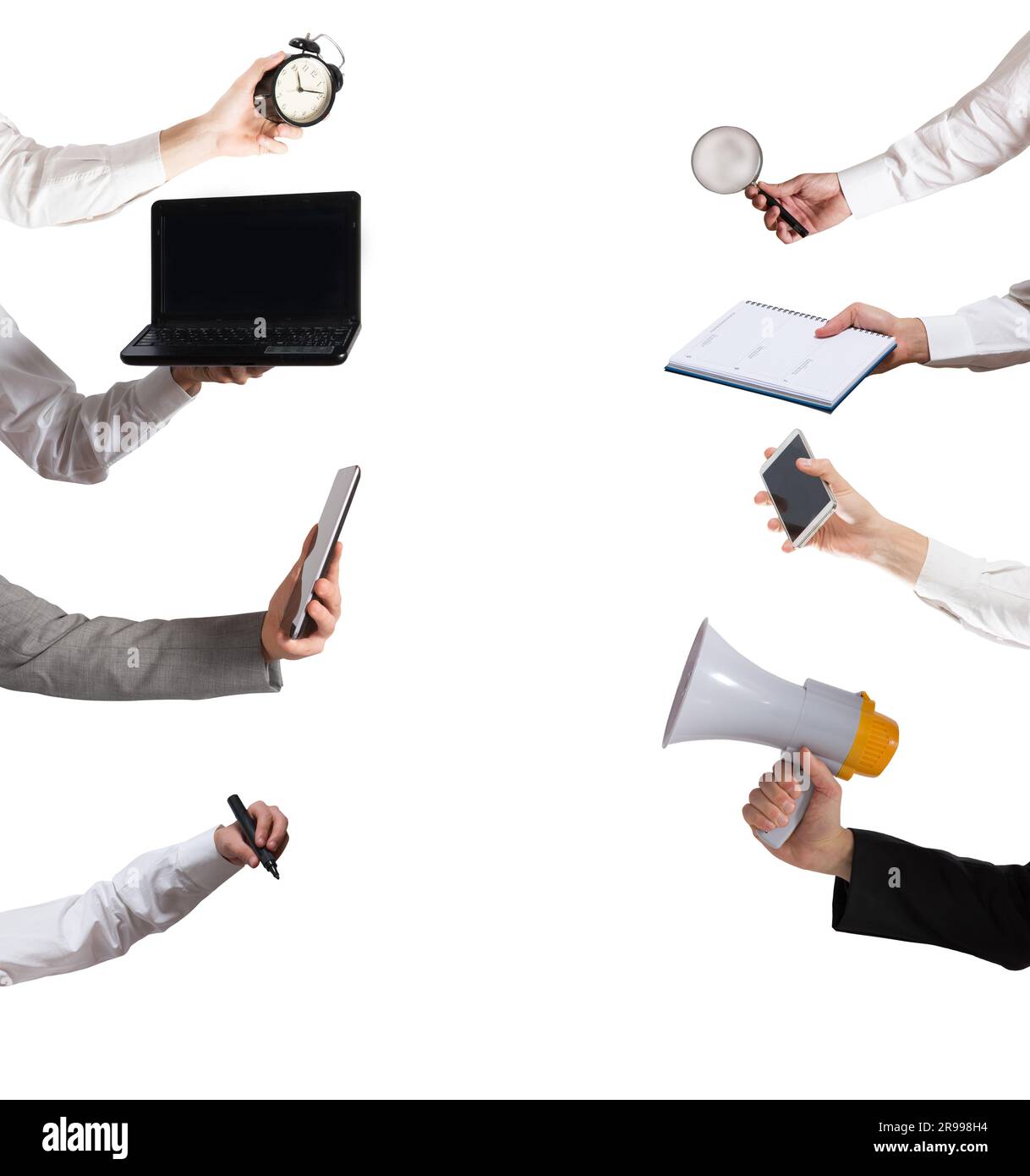 Isolated objects of a stressful business office life Stock Photo - Alamy