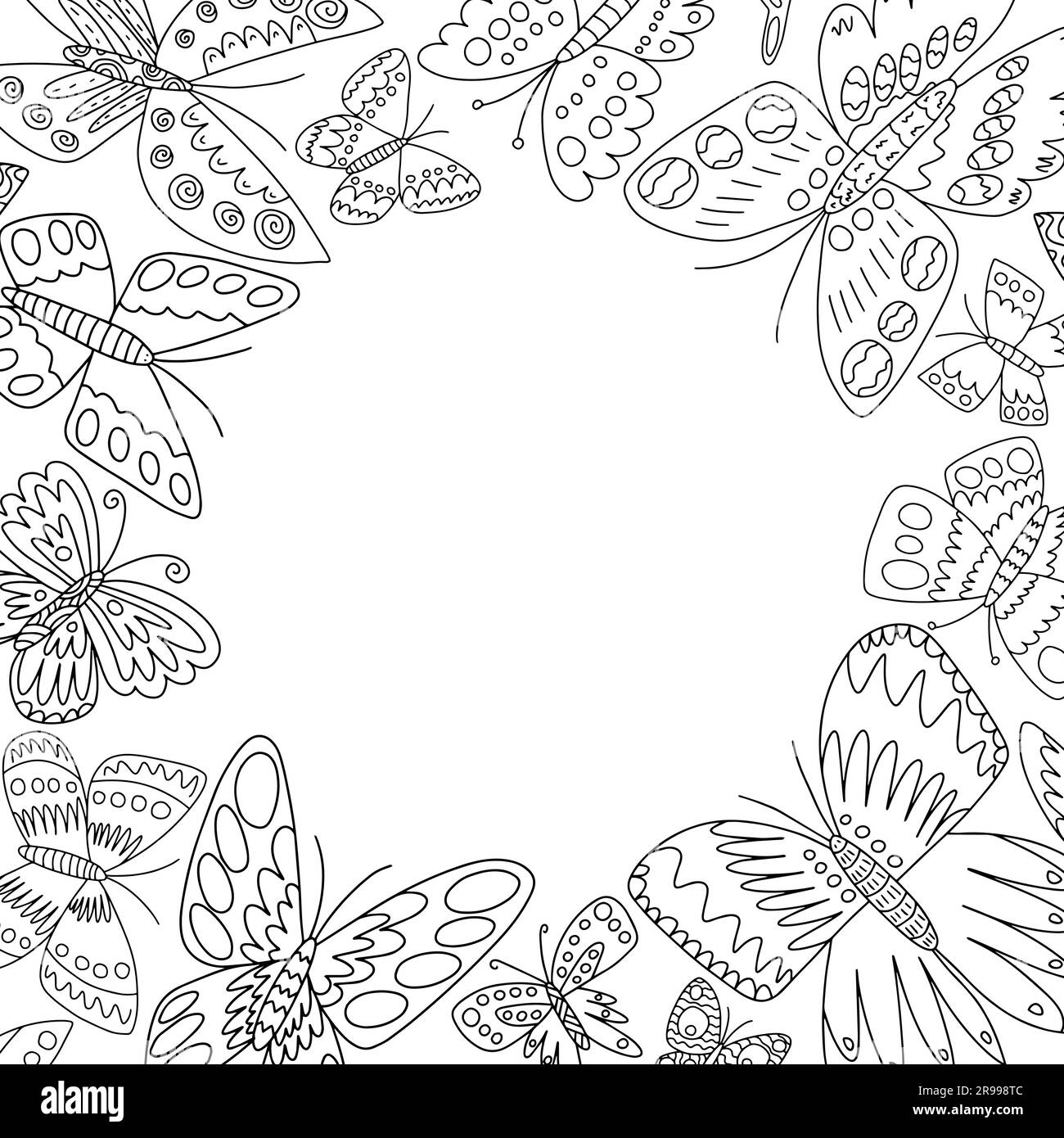 Vector butterfly frame for text Stock Vector Image & Art - Alamy