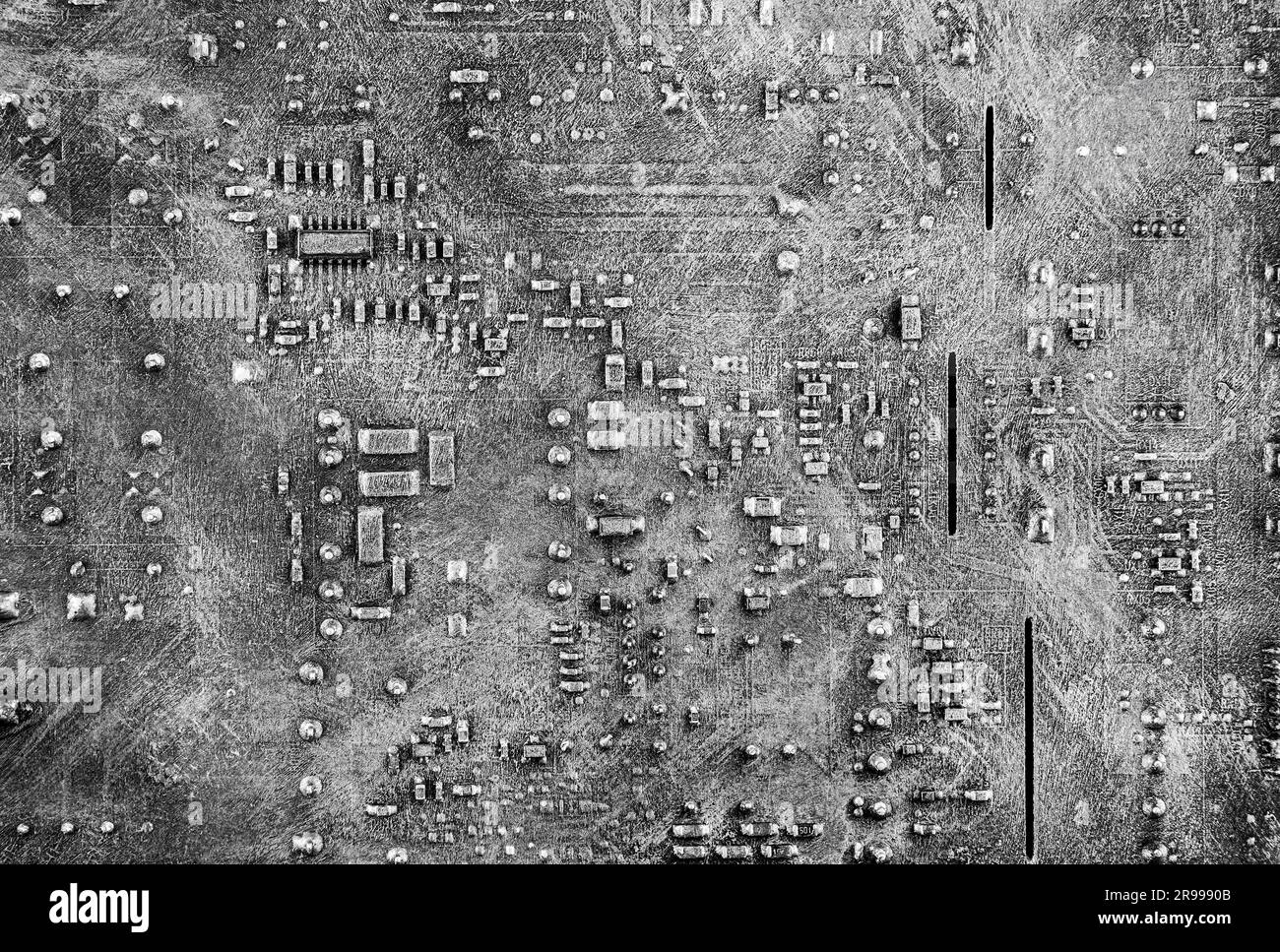 Old computer circuit board macro shot Stock Photo - Alamy