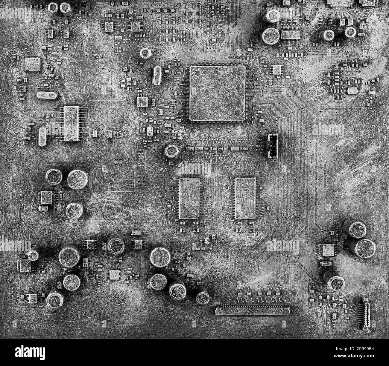 Old computer motherboard Black and White Stock Photos & Images - Alamy