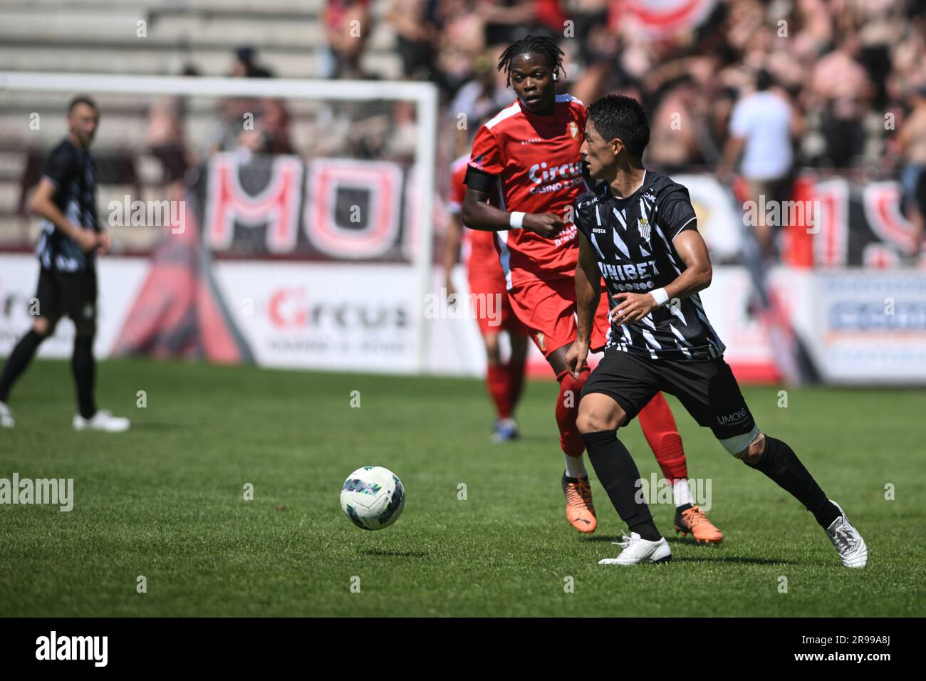 Mons, Belgium. 25th June, 2023. Charleroi's Ryota Morioka pictured in ...