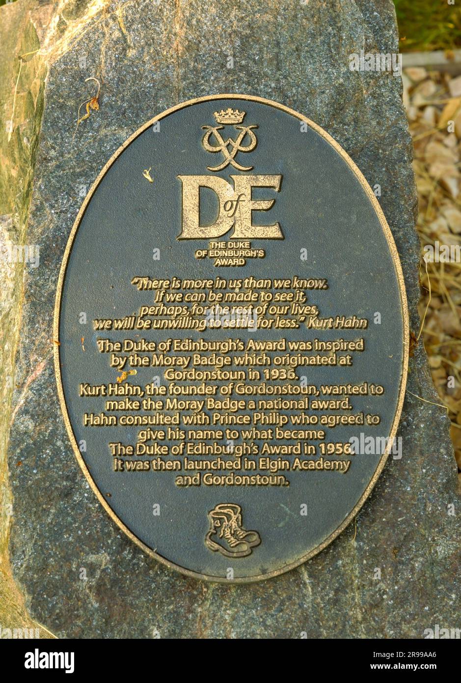 Famous Fochaberians Garden with standing stones with plaques of the ...