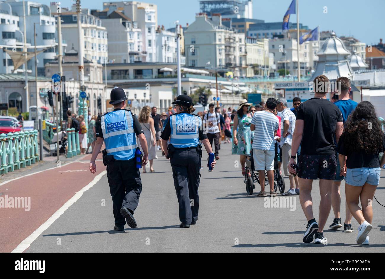 Brighton UK 25th June 2023 - Police liaison officers patrol Brighton ...