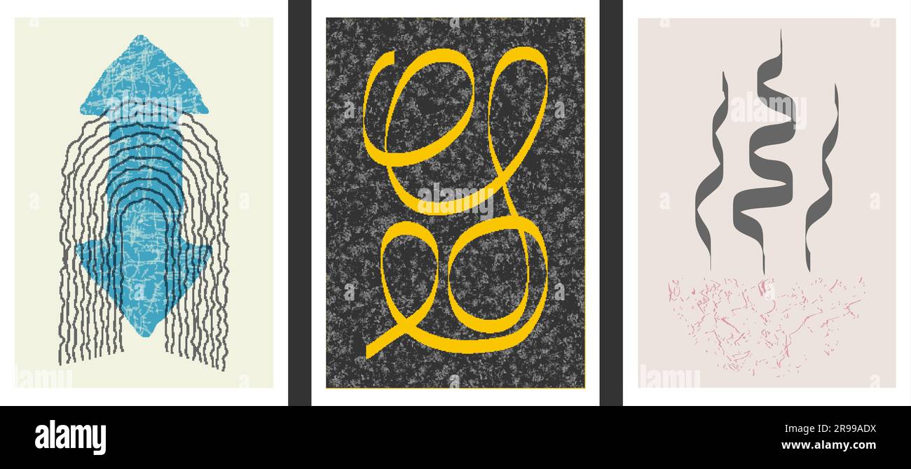 A collection of abstract posters for the interior. Pattern pattern for ...