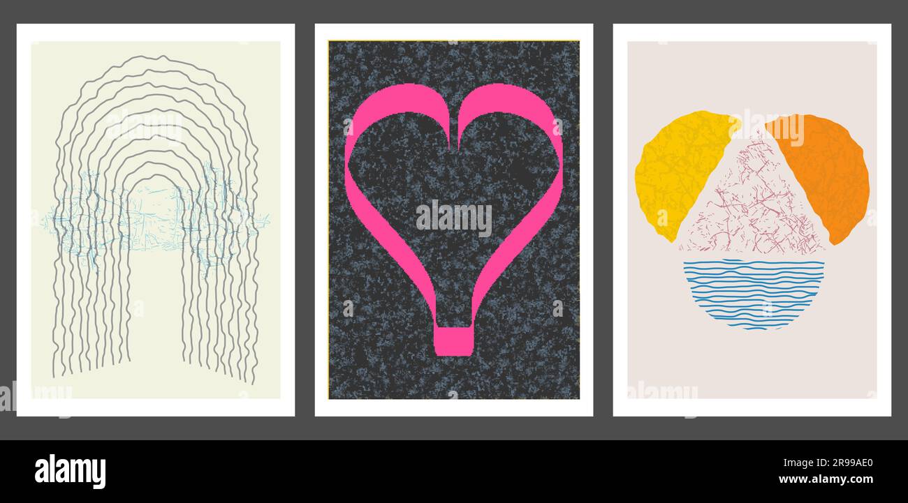 A collection of abstract posters for the interior. Pattern pattern for ...