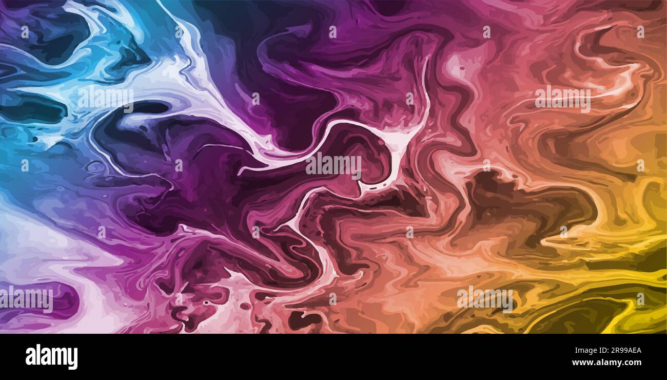 Colorful background with the effect of spreading liquid. Liquid art for ...
