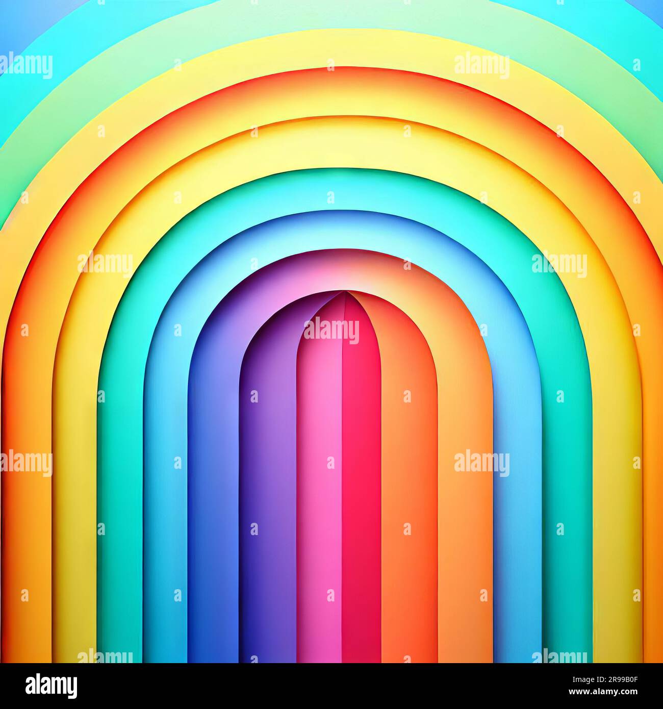 Abstract rainbow background made with colored paper. Digital ...