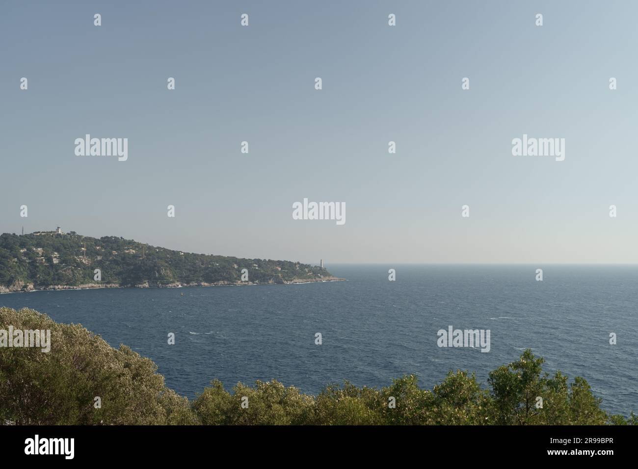 View of Saint Jean Cap Ferrat peninsula on the French Riviera, travel ...