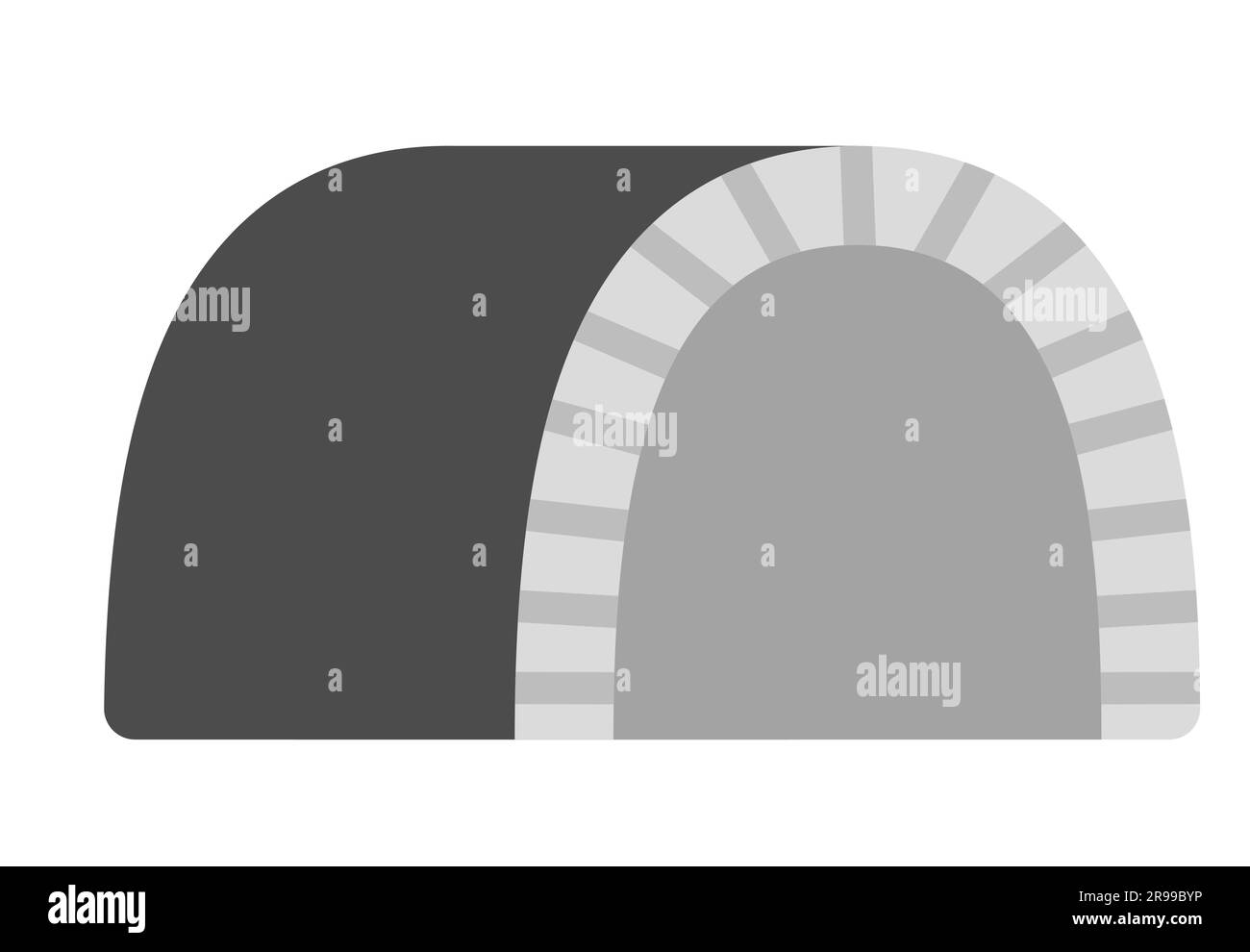 Vector tunnel icon. Railway or highway gate sign. Railroad tube passage ... Vector tunnel icon. Railway or highway gate sign. Railroad tube passage ...