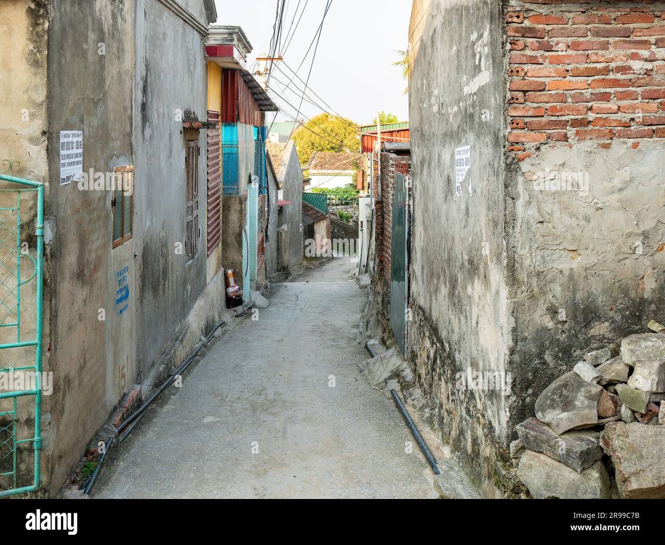 Village road in Quang Nham, a village in the Thanh Hoa province of ...