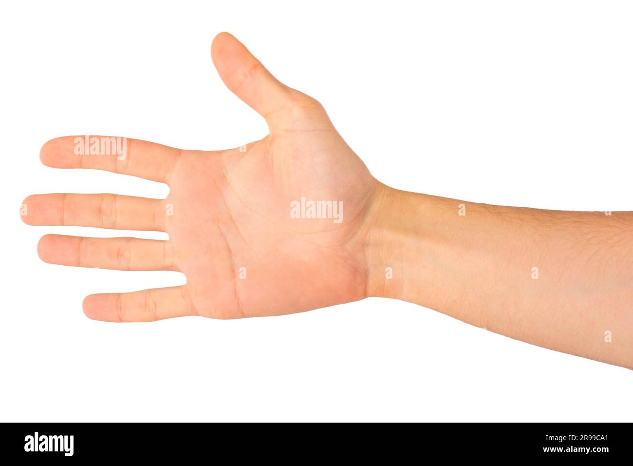 man hand palm isolated on white background Stock Photo - Alamy