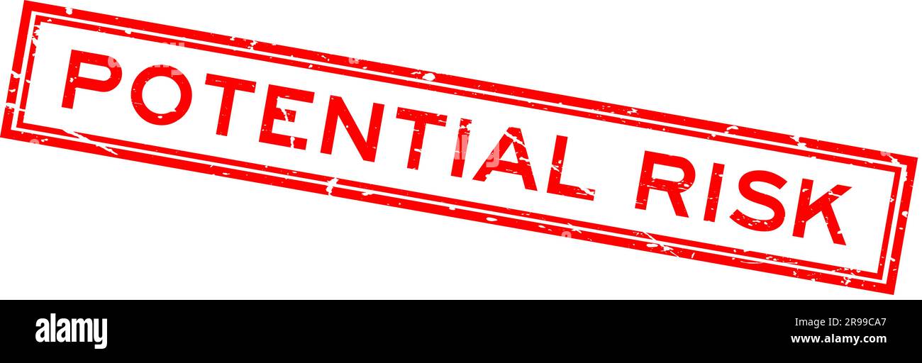 Grunge red potential risk word square rubber seal stamp on white background Stock Vector Image ...
