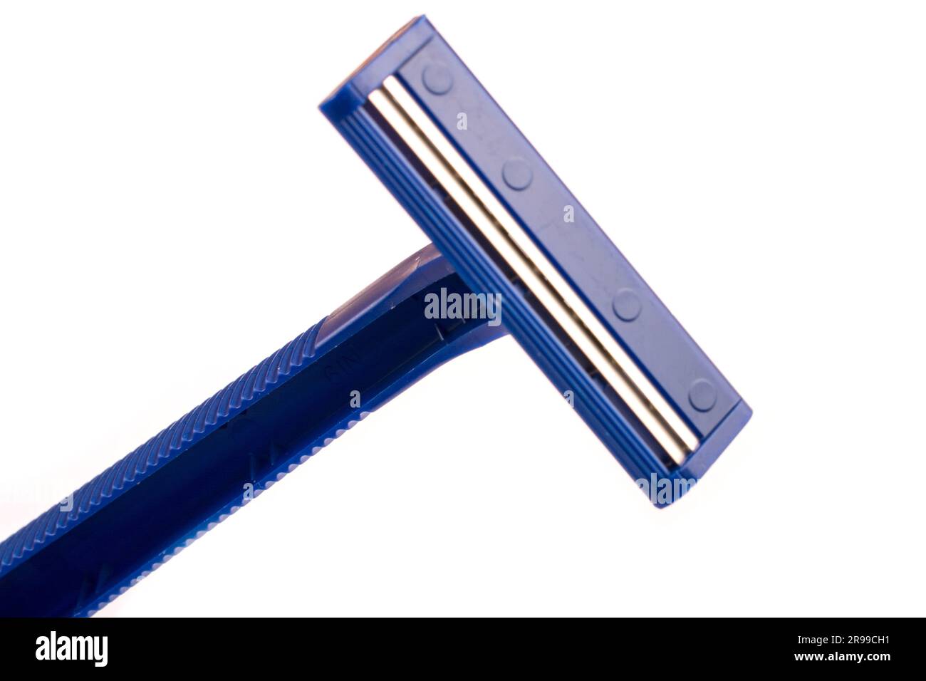 blue razor, machine tool, isolated on white background Stock Photo - Alamy