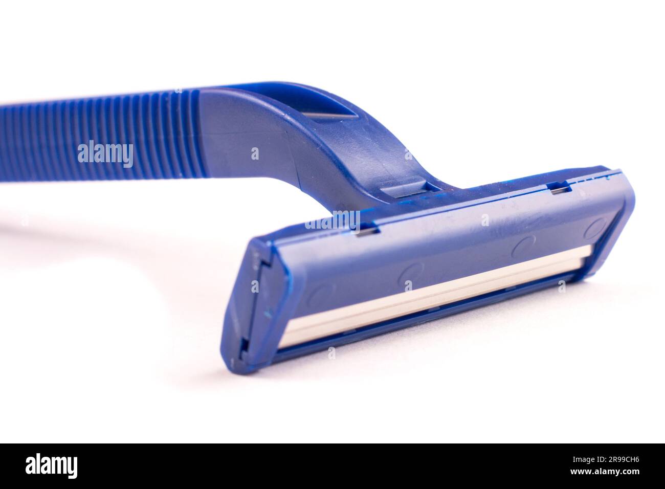 blue razor, machine tool, isolated on white background Stock Photo - Alamy