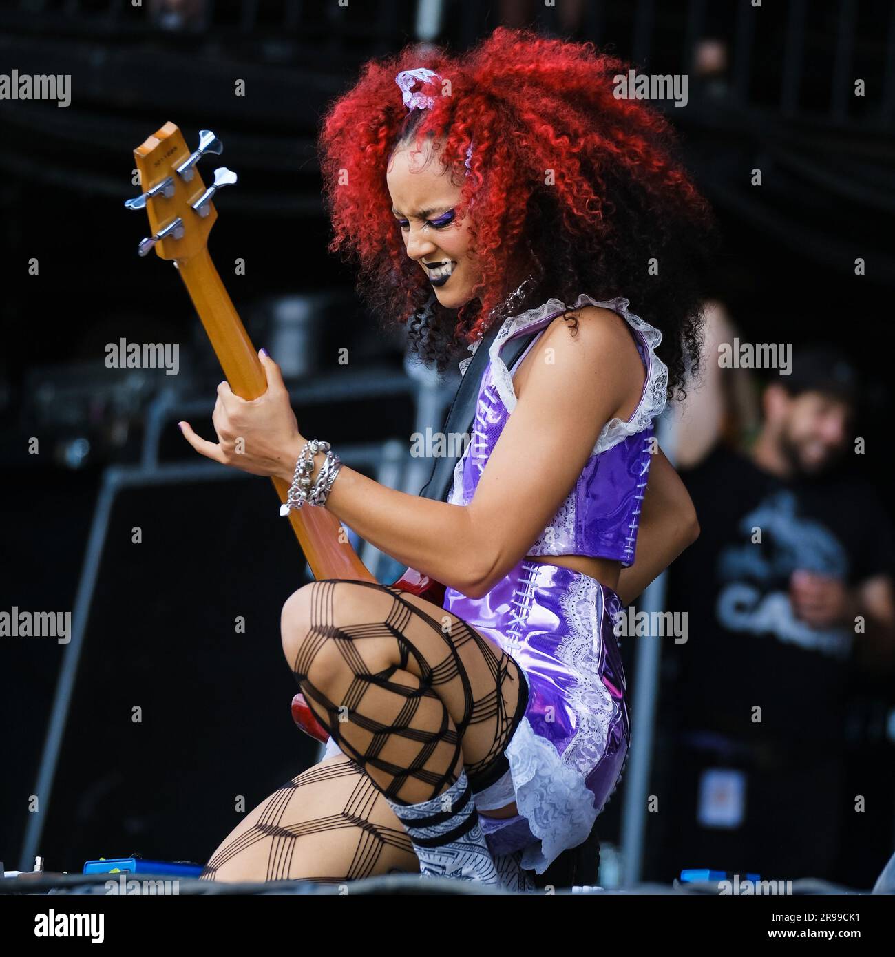 Glastonbury, UK. 25th June, 2023. Georgia South of the Nova Twins ...