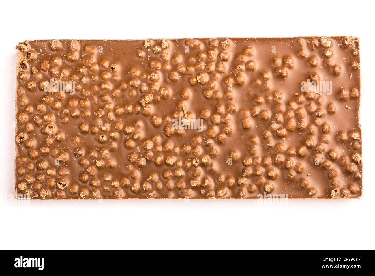 the back of a chocolate bar on a white background isolated Stock Photo ...