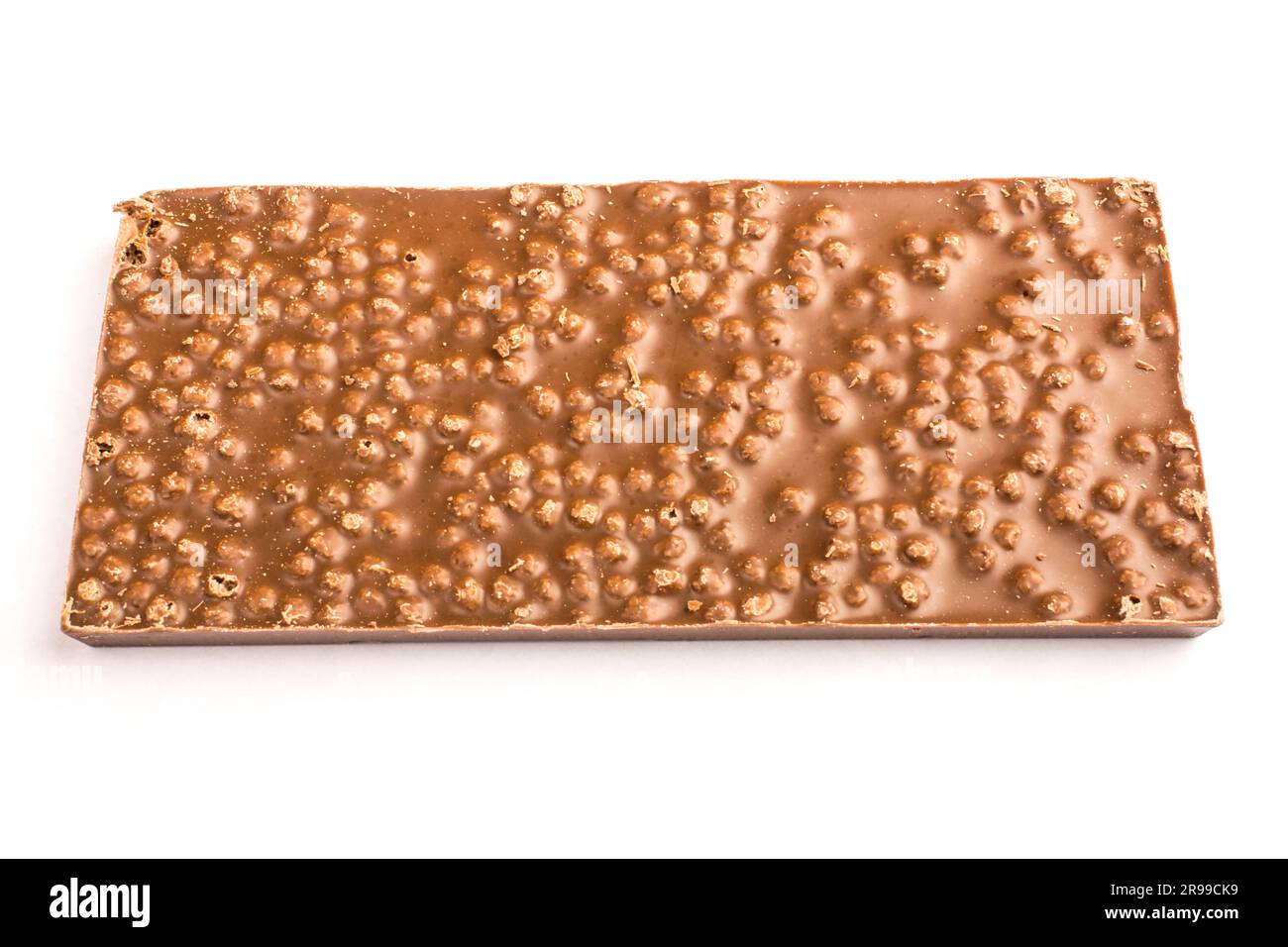 the back of a chocolate bar on a white background isolated Stock Photo ...