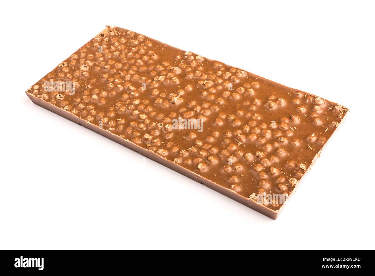 the back of a chocolate bar on a white background isolated Stock Photo ...