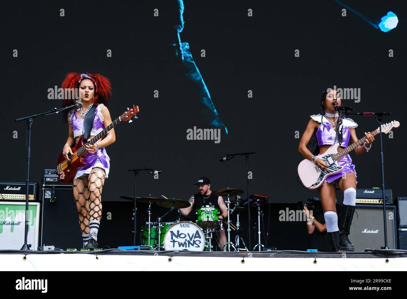 Glastonbury, UK. 25th June, 2023. The Nova Twins : Georgia South and ...
