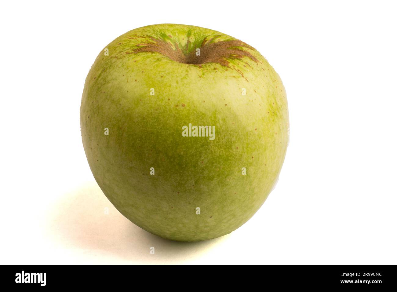 green apple with fading from above, isolated on white background Stock ...