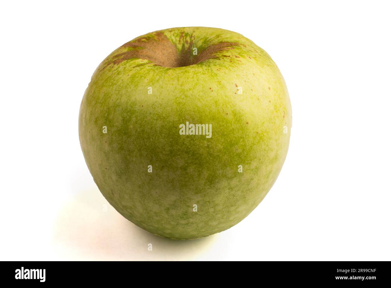 green apple with fading from above, isolated on white background Stock ...