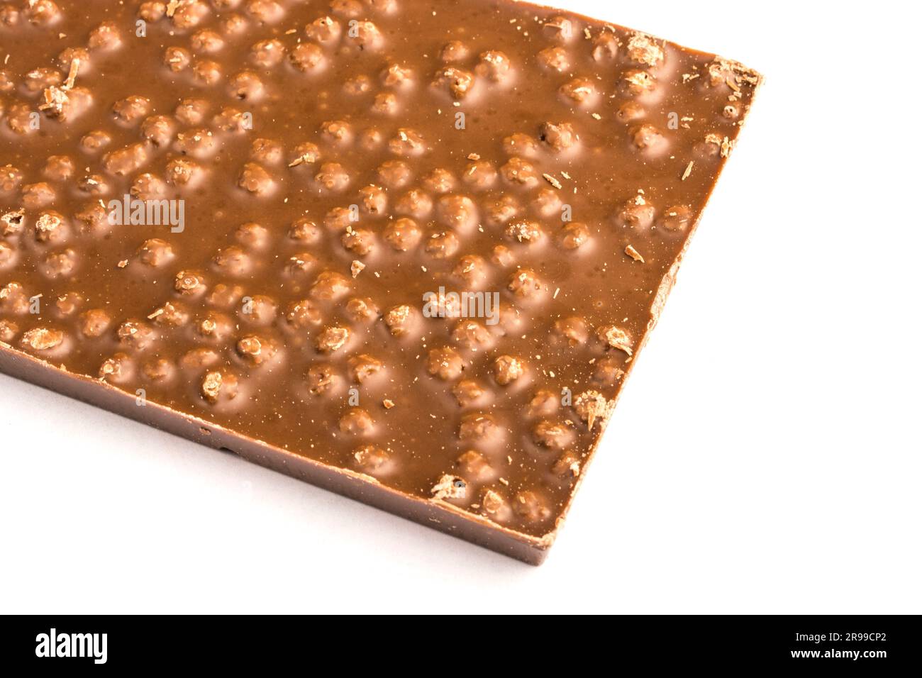 the back of a chocolate bar on a white background isolated Stock Photo ...