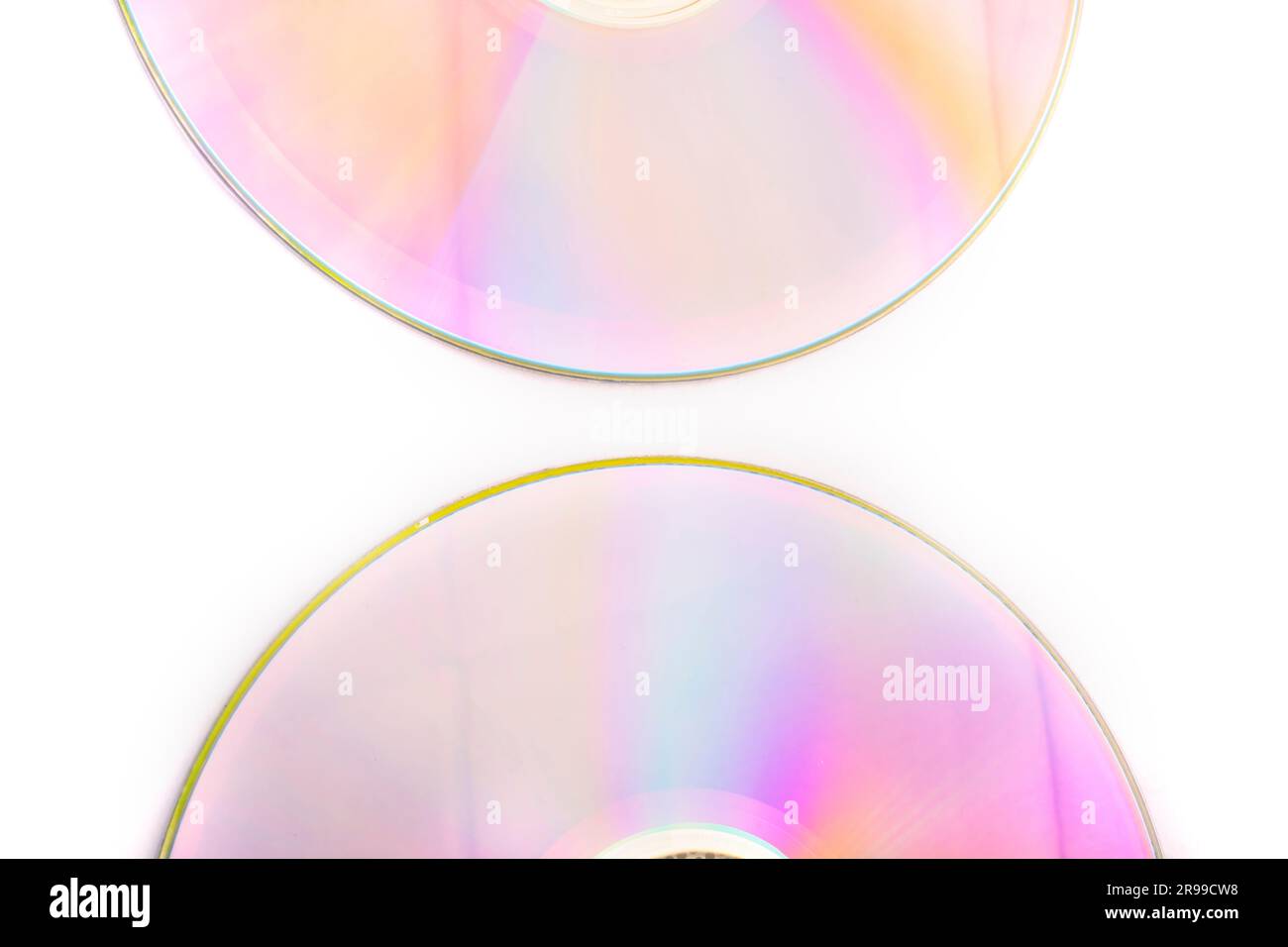 two discs SD, DVD on white background isolate Stock Photo - Alamy
