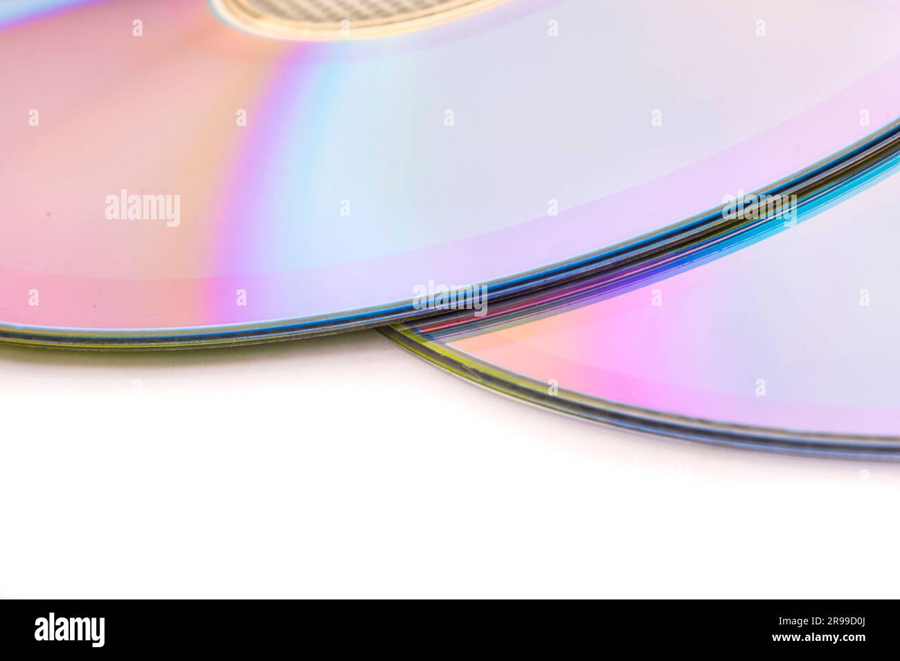 two discs SD, DVD on white background isolate Stock Photo - Alamy