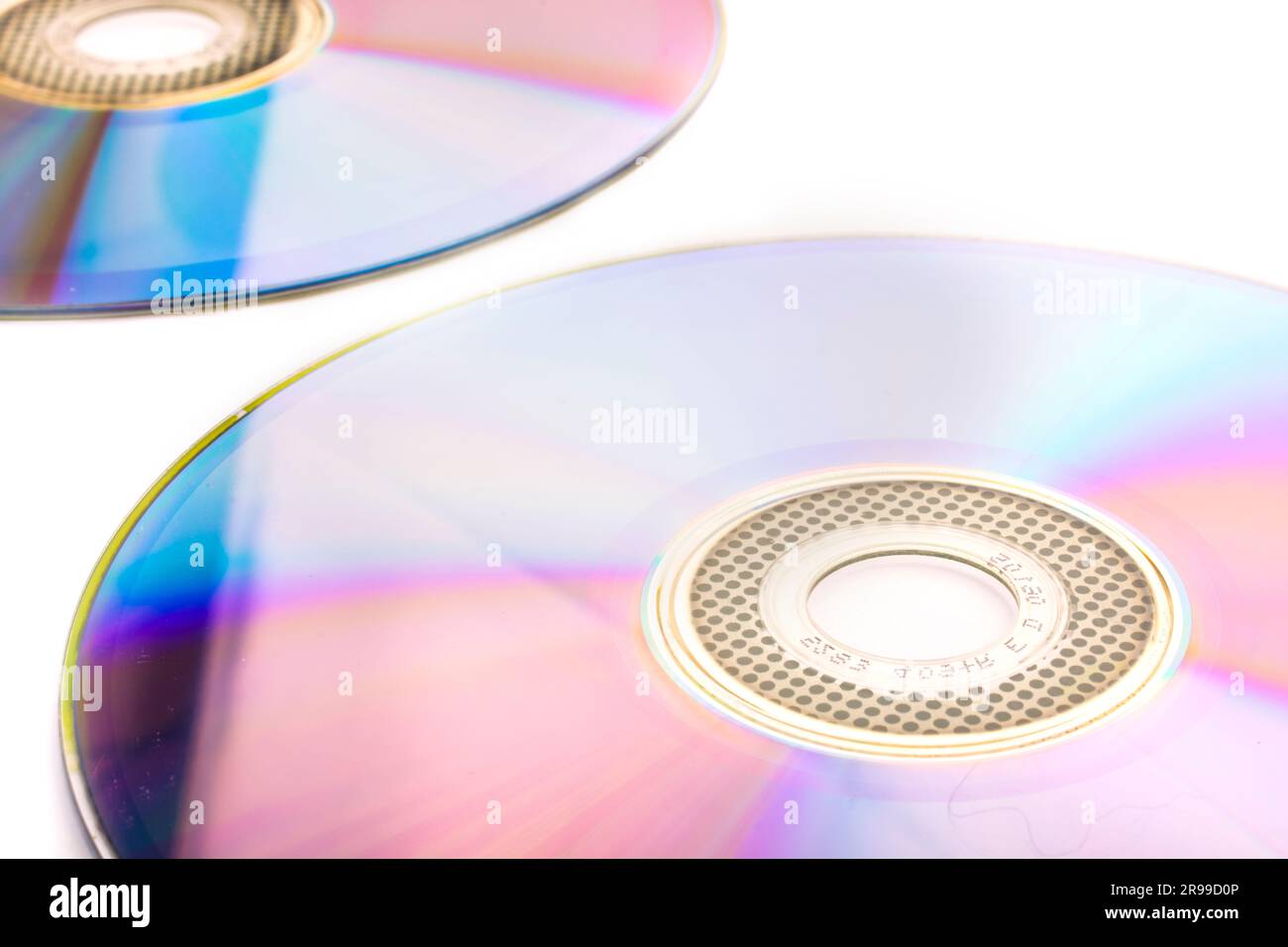two discs SD, DVD on white background isolate Stock Photo - Alamy