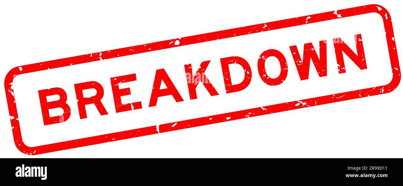 Grunge red breakdown word square rubber seal stamp on white background Stock Vector Image & Art ...