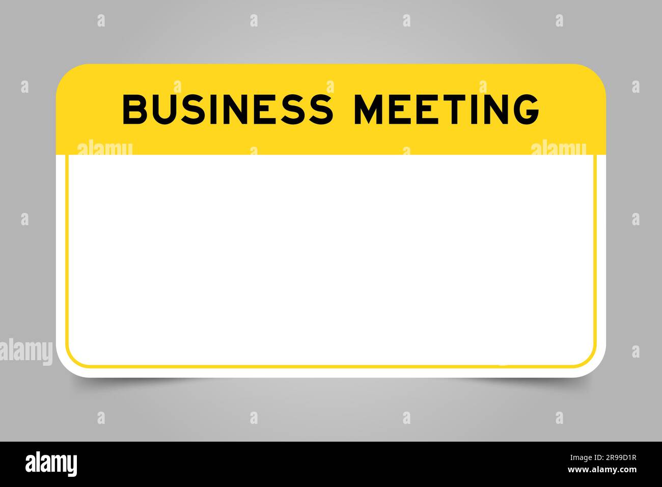 Label banner that have yellow headline with word business meeting and ...