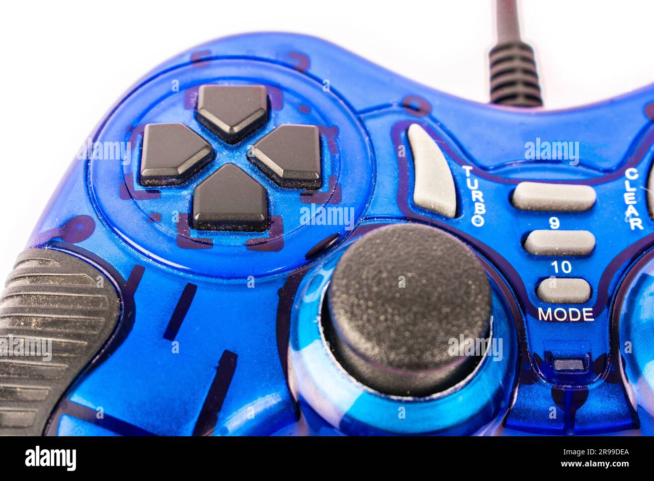 the isolated of the blue joystick for controller and play video game on ...