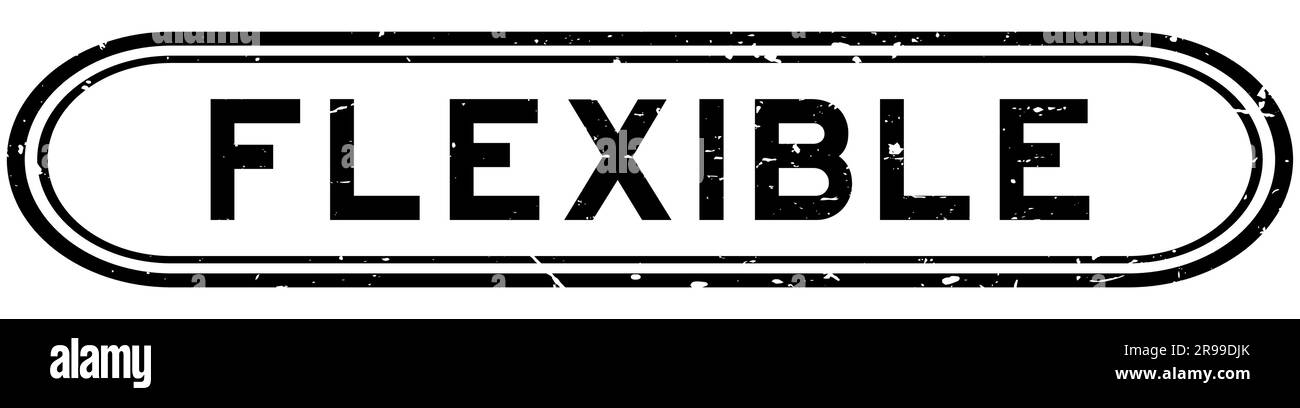 Grunge black flexible word rubber seal stamp on white background Stock ...