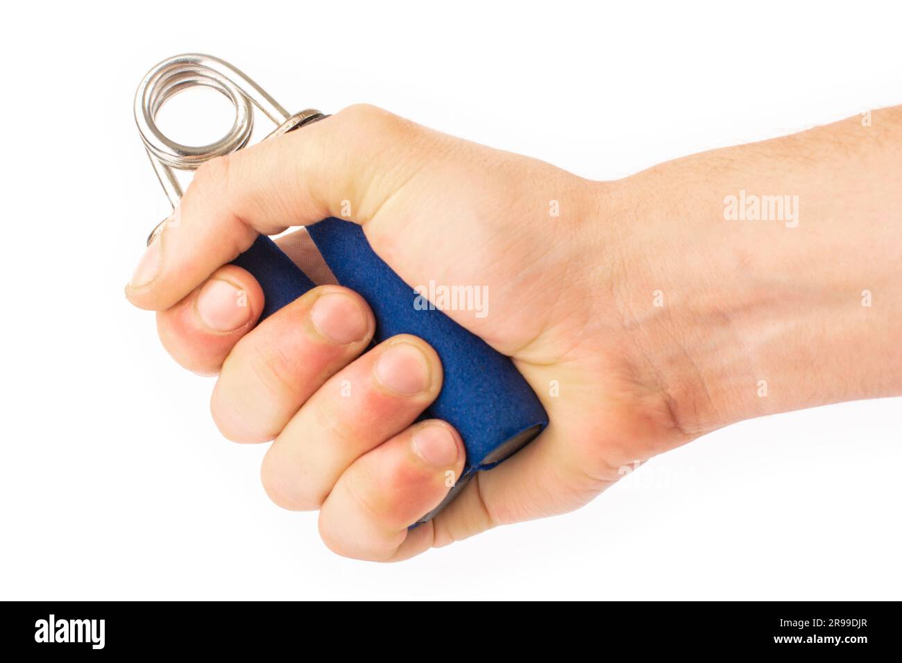 arm with hand expander isolated on white background Stock Photo - Alamy