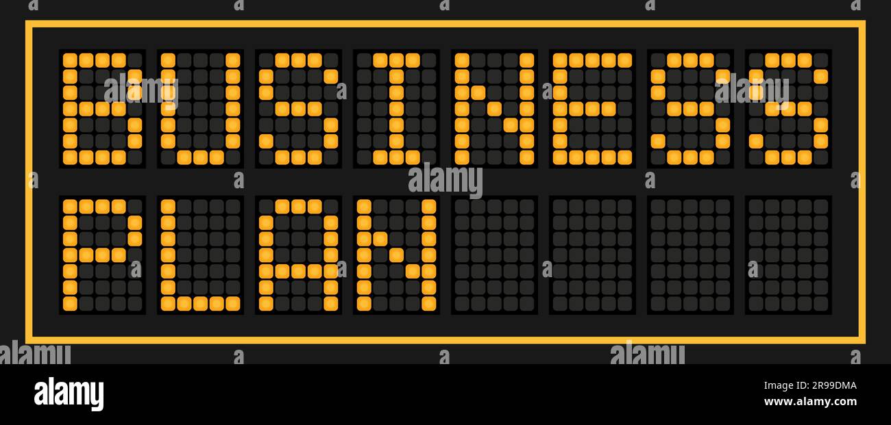 Orange color led banner in word business plan on black background Stock ...